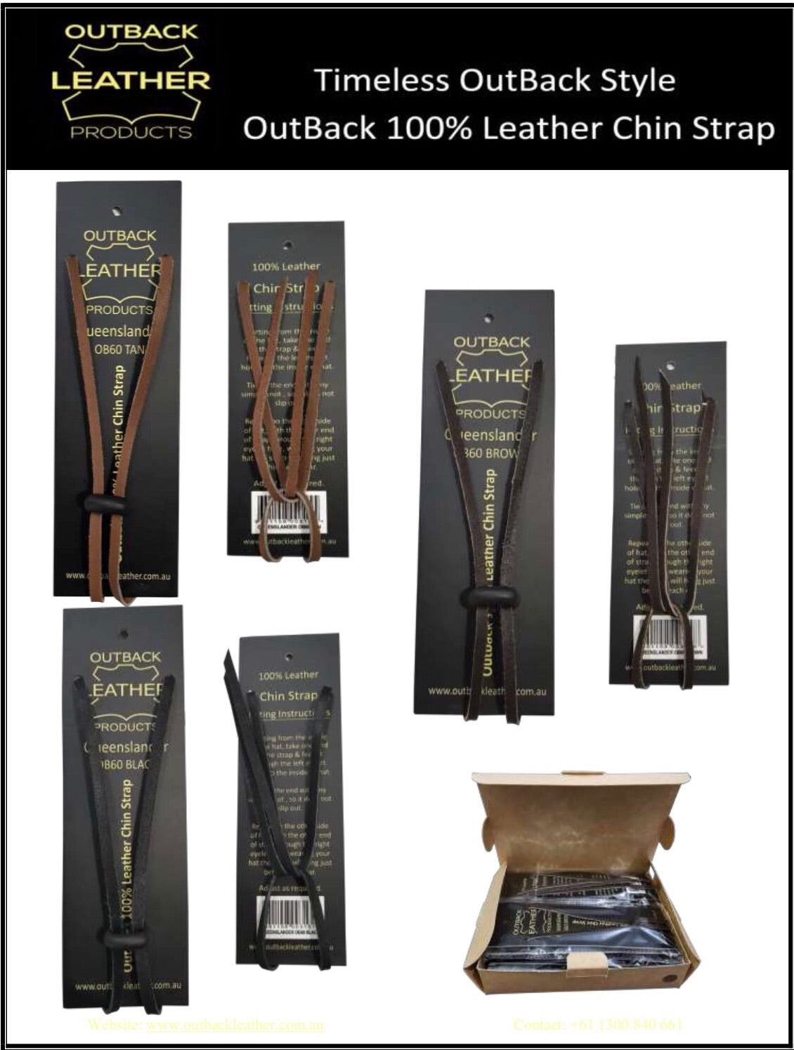 Outback 100% Leather Chin Strap – Outback Leather Products